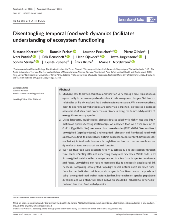(PDF) Disentangling temporal food web dynamics facilitates ...