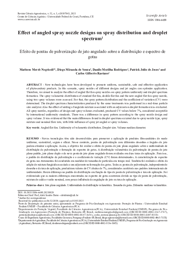 (PDF) Effect of angled spray nozzle designs on spray distribution and ...
