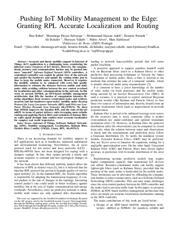 (PDF) Pushing IoT Mobility Management to the Edge: Granting RPL ...