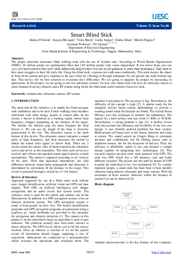 (PDF) Smart Blind Stick