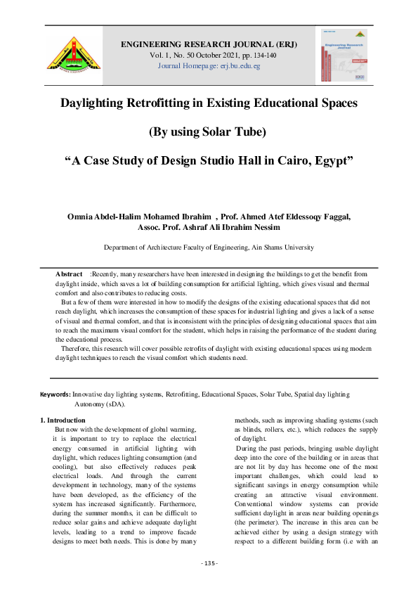 (PDF) Daylighting Retrofitting in Existing Educational Spaces (By using ...