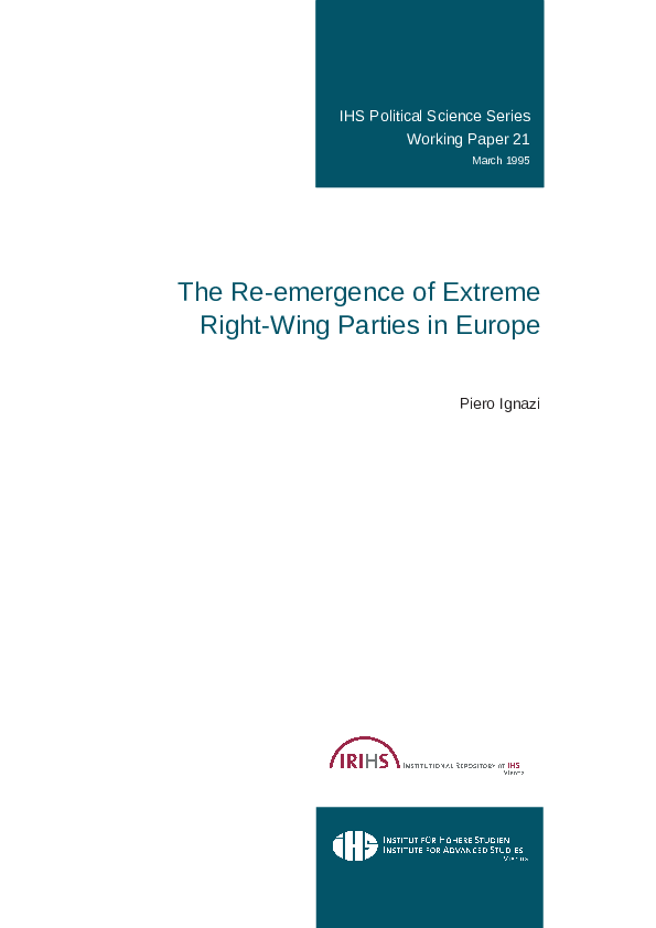 (PDF) The re-emergence of extreme right-wing parties in Europe