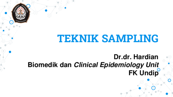 (PDF) TEKNIK SAMPLING