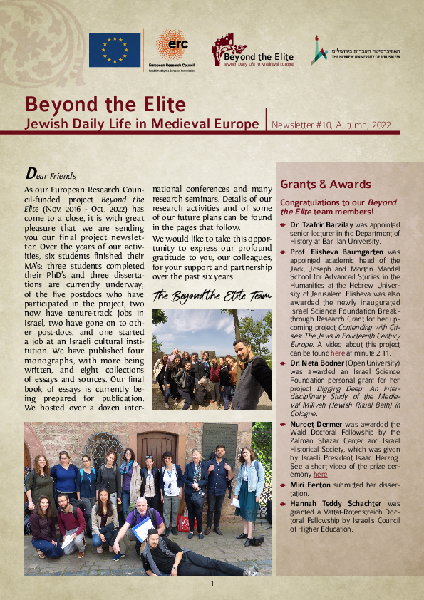 (PDF) Beyond the Elite, Newsletter 10