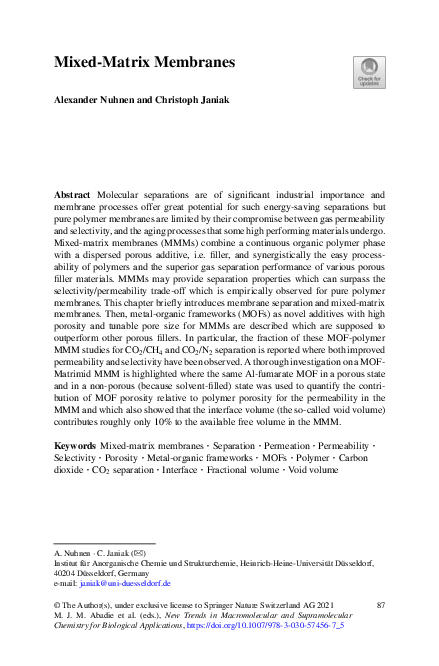(PDF) Mixed-Matrix Membranes