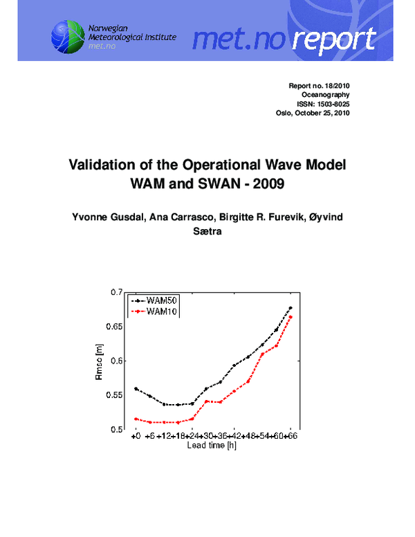 (PDF) Validation of the Operational Wave Model WAM and SWAN-2009 | Ana ...