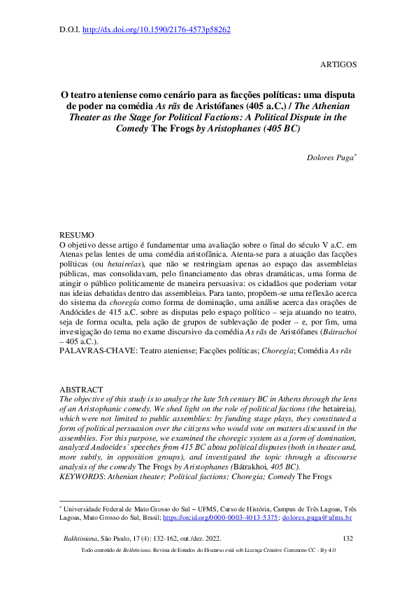 (PDF) O teatro ateniense como cenário para as facções políticas: uma ...