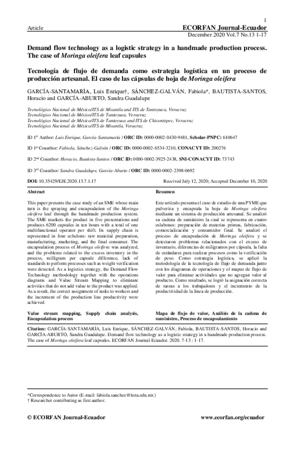 (PDF) Demand flow technology as a logistic strategy in a handmade ...