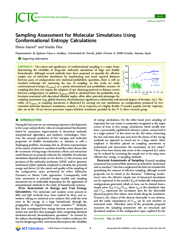 (PDF) Sampling Assessment for Molecular Simulations Using ...