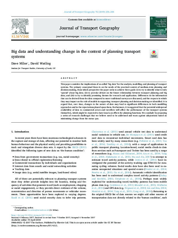 (PDF) Big data and understanding change in the context of planning ...