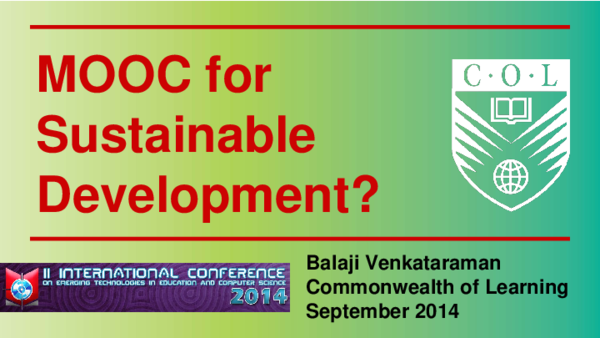 (PDF) MOOC for Sustainable Development