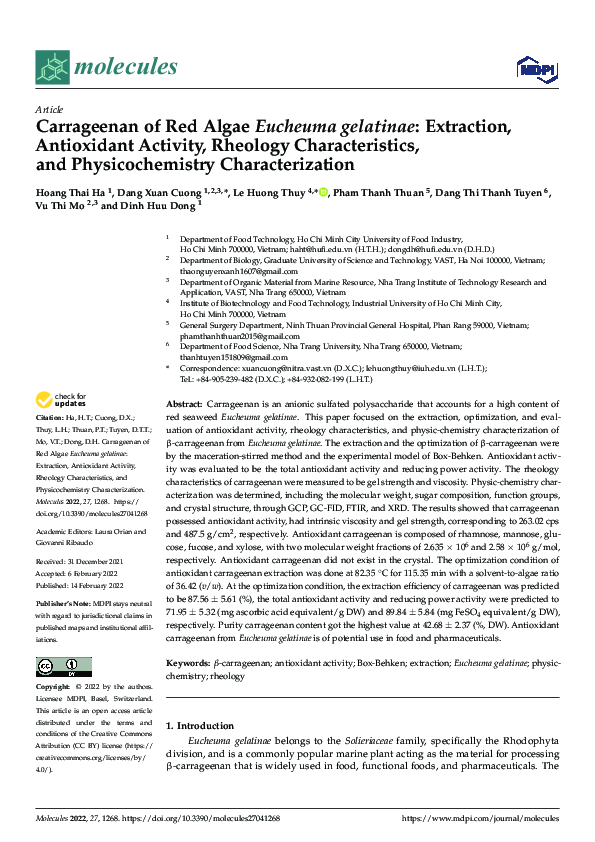 (PDF) Carrageenan of Red Algae Eucheuma gelatinae: Extraction ...