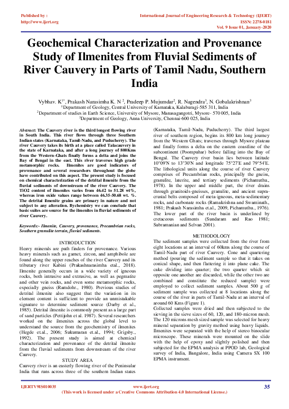 (PDF) Geochemical Characterization and Provenance Study of Ilmenites ...
