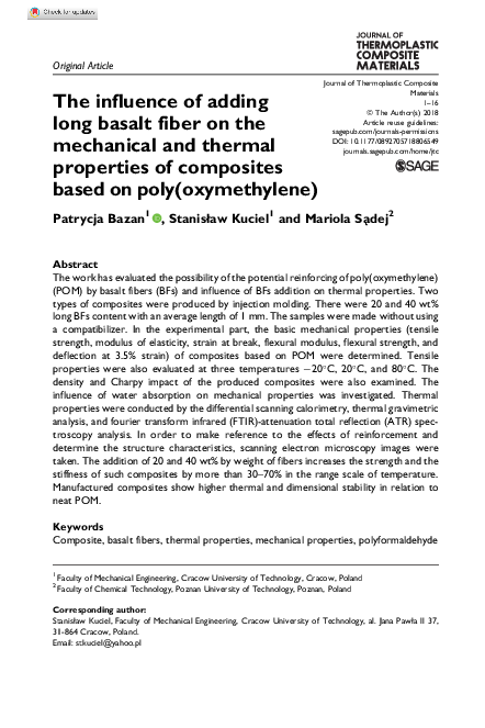 (PDF) The influence of adding long basalt fiber on the mechanical and ...