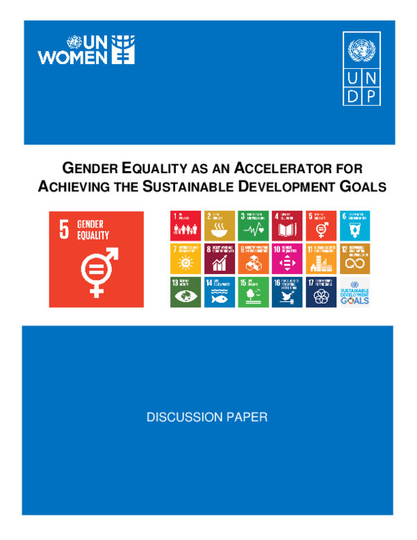 (PDF) Gender equality as an accelerator for achieving SDGs