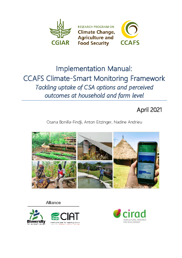 (PDF) Implementation Manual: CCAFS Climate-Smart Monitoring Framework ...