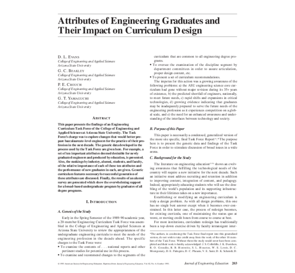 (PDF) Attributes of Engineering Graduates and Their Impact on ...