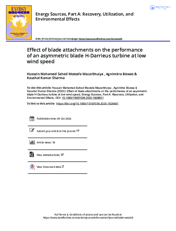 (PDF) Effect of blade attachments on the performance of an asymmetric ...