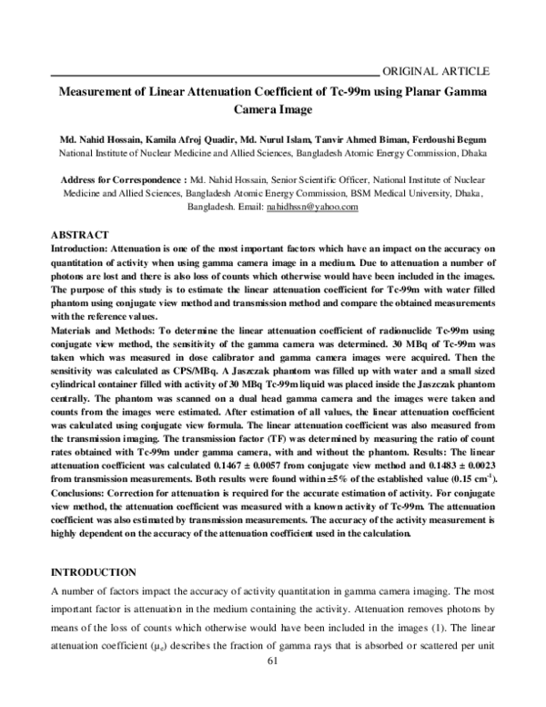 Pdf Measurement Of The Linear Attenuation Coefficients Of Breast Tissues By Synchrotron