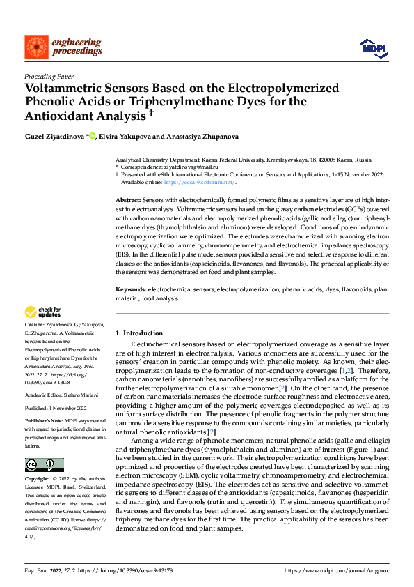 (PDF) Voltammetric Sensors Based on the Electropolymerized Phenolic ...