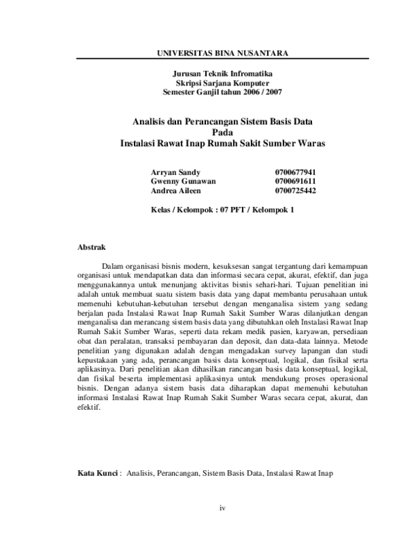 (PDF) Analisis Dan Perancangan Sistem Basis Data Pada Pt. Siemens ...