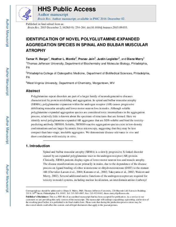 (PDF) Identification of novel polyglutamine-expanded aggregation ...