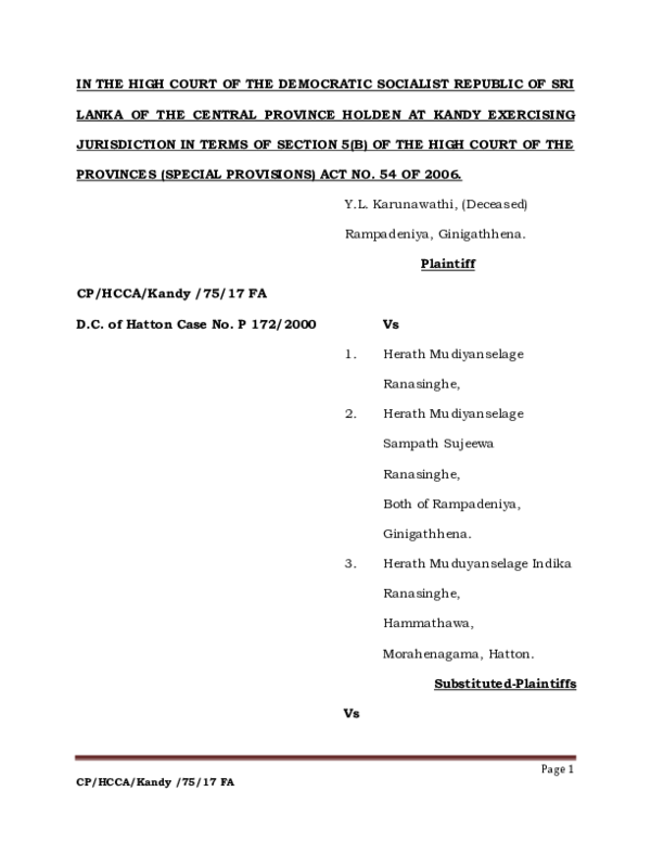 (PDF) Application of sec 66 of Partition Act writing deeds pending action
