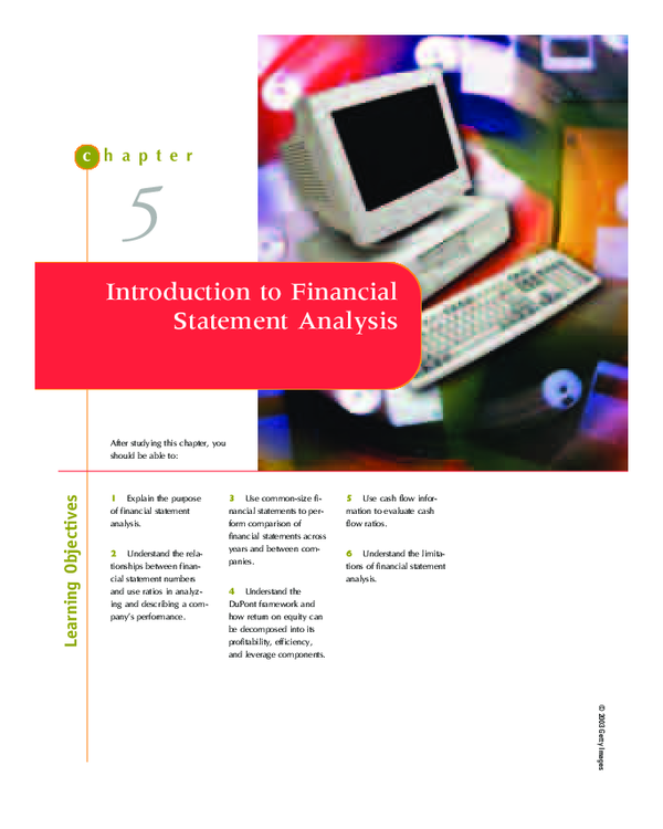 (PDF) Introduction to financial statement analysis