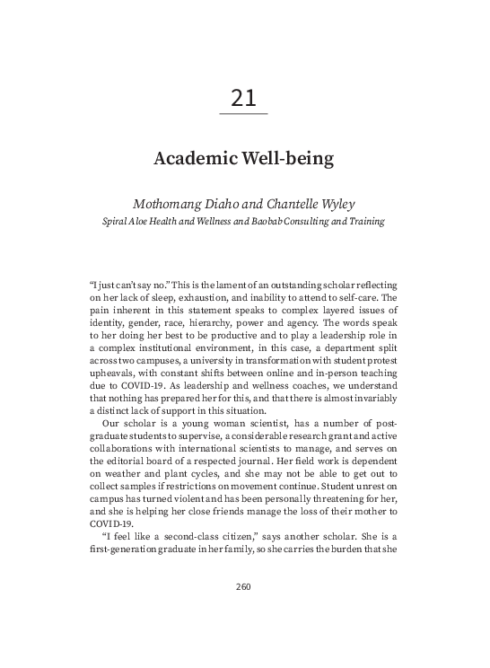 (PDF) Academic Well-being