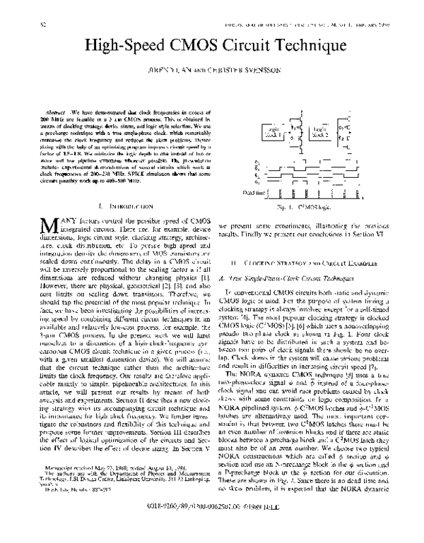 (PDF) High-speed CMOS circuit technique