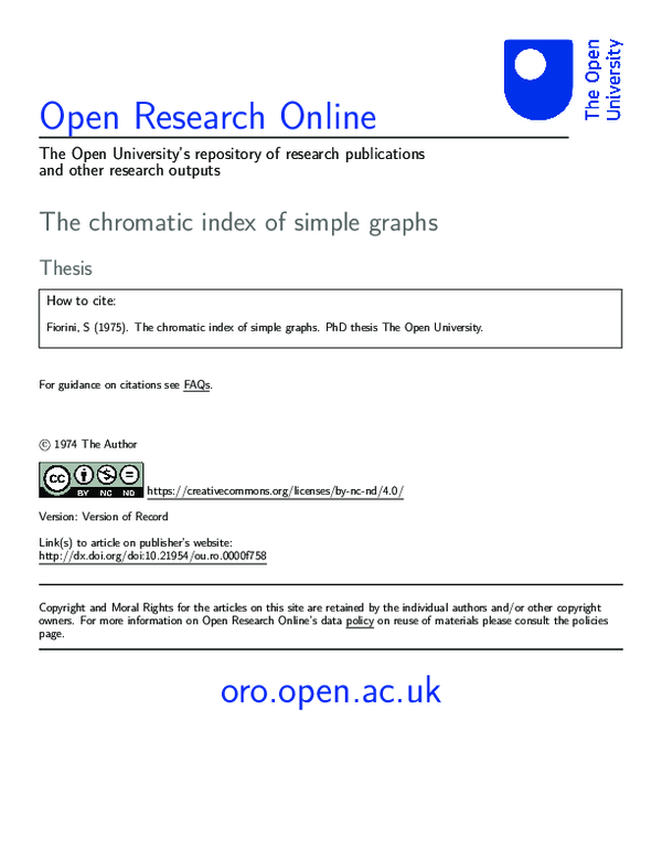 (PDF) The chromatic index of simple graphs