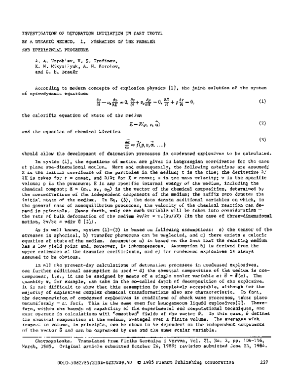 (PDF) Investigation of detonation initiation in cast trotyl by a ...