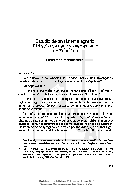 (PDF) Estudio de un sistema agrario: el distrito de riego y avenamiento ...