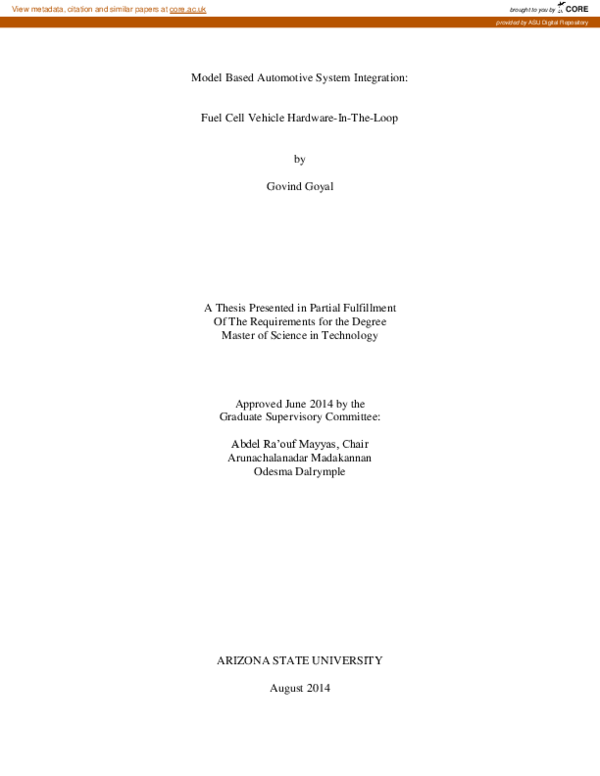 (PDF) Model Based Automotive System Integration: Fuel Cell Vehicle ...