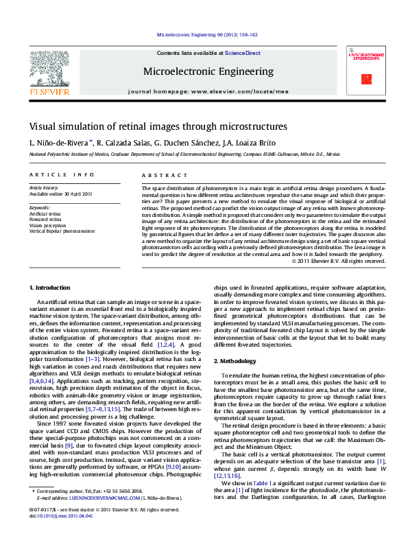 (PDF) Visual simulation of retinal images through microstructures (PDF) Visual simulation of retinal images through microstructures