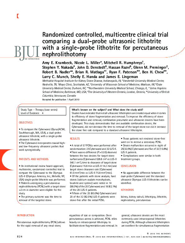 (PDF) Randomized controlled, multicentre clinical trial comparing a ...