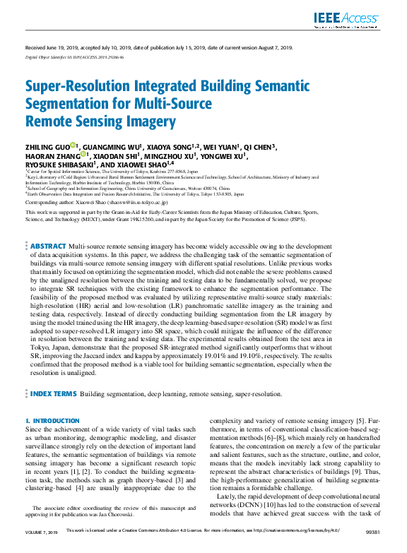(PDF) Super-Resolution for Building Segmentation