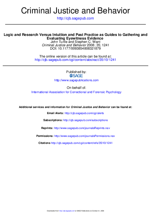 (PDF) Logic and Research Versus Intuition and Past Practice as Guides ...