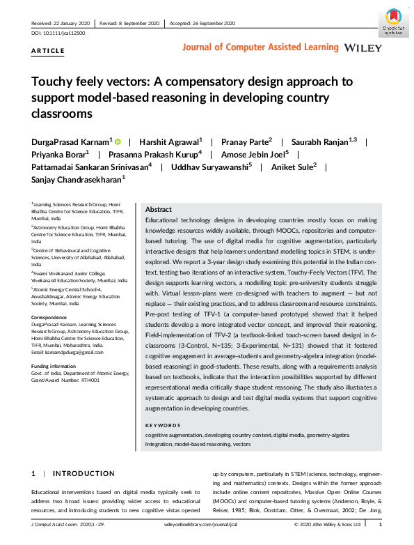 (PDF) Touchy feely vectors: A compensatory design approach to support ...