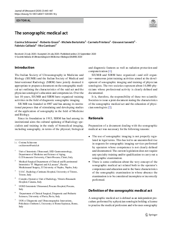 (PDF) The sonographic medical act