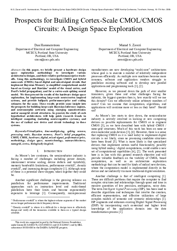 (PDF) Prospects for building cortex-scale CMOL/CMOS circuits: A design ...