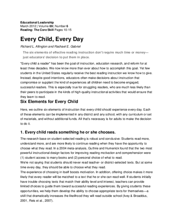 (PDF) Every Child, Every Day