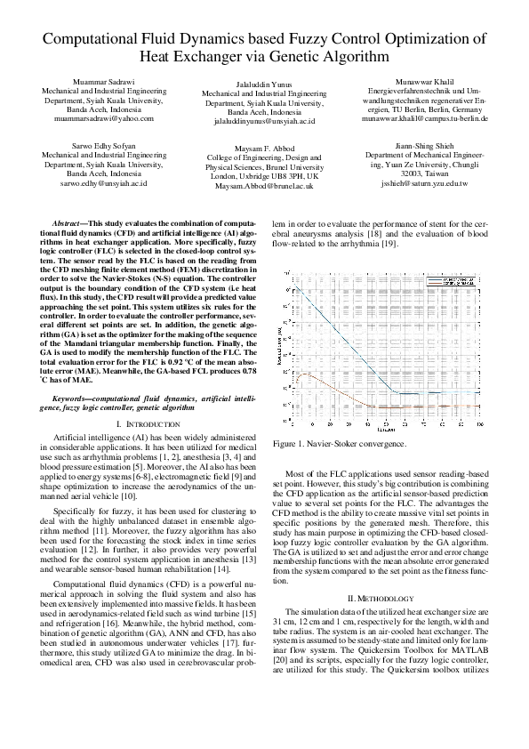 (PDF) Computational Fluid Dynamics Based Fuzzy Control Optimization of Heat Exchanger via ...
