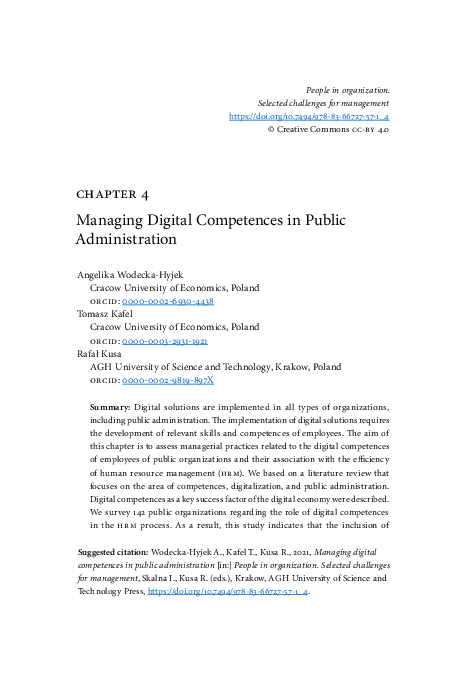 (PDF) Managing Digital Competences in Public Administration