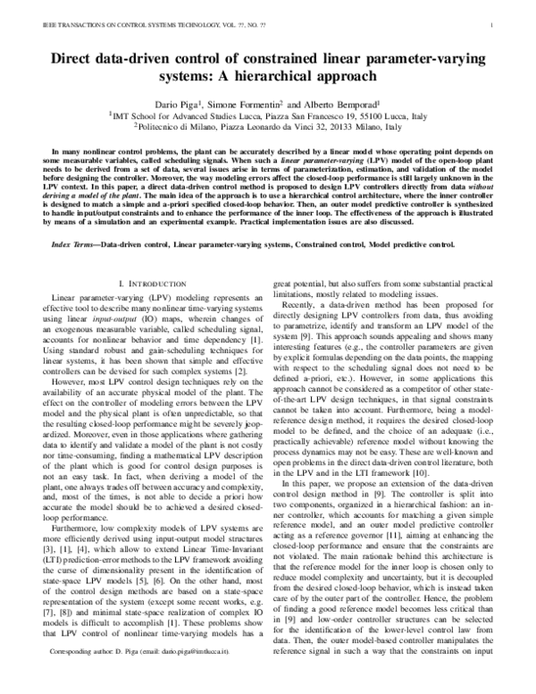 (PDF) Direct Data-Driven Control of Constrained Systems