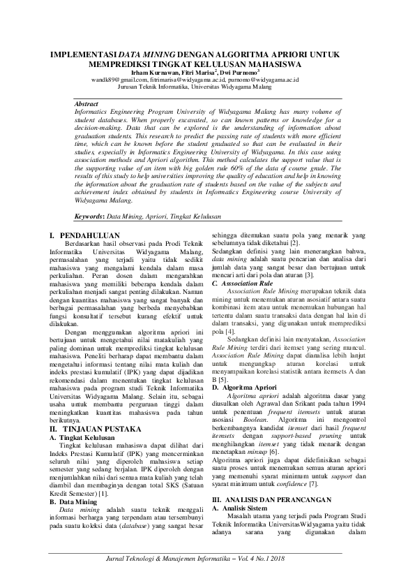 (PDF) Implementasi Data Mining Dengan Algoritma Apriori Untuk ...