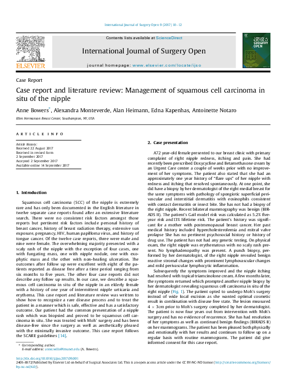 Pdf Case Report And Literature Review Management Of Squamous Cell