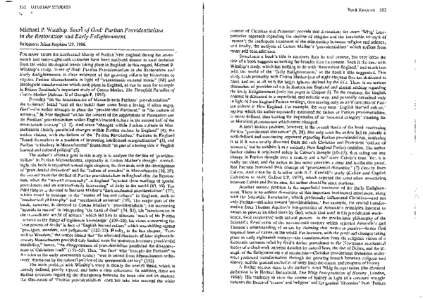 (PDF) Seers of God: Puritan Providentialism in the Restoration and ...