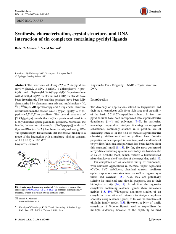 (PDF) Synthesis, characterization, crystal structure and cytotoxic ...