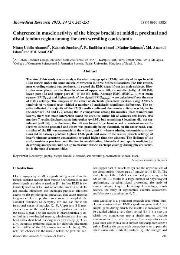 (PDF) Coherence in muscle activity of the biceps brachii at middle ...